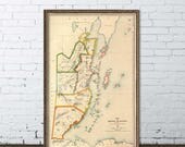 Vintage maps old maps restored fine prints. by AncientShades