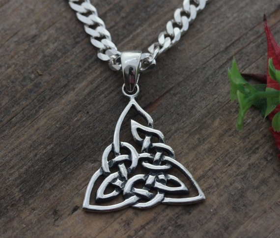 Trinity Knot necklace Sterling silver Triquetra Knot