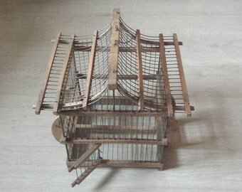 Wooden bird cage | Etsy