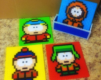 Perler bead coaster | Etsy