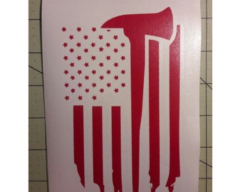 Thin red line decal | Etsy