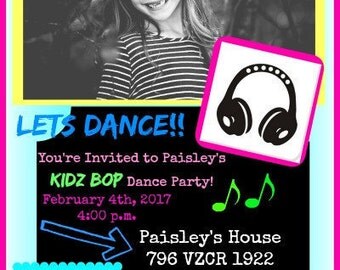 Pop star invitation | Etsy