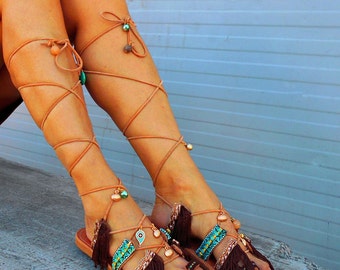 Lace up sandals | Etsy