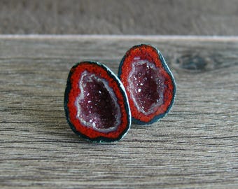 Raw Rough Diamond Rings Geode Crystal & Stone by Gemologies