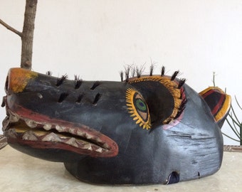 Leather wall mask | Etsy