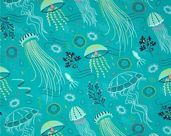 Jellyfish fabric | Etsy