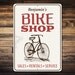 Bike Shop Sign Vintage Bicycle Sign Personalized Bike Sign