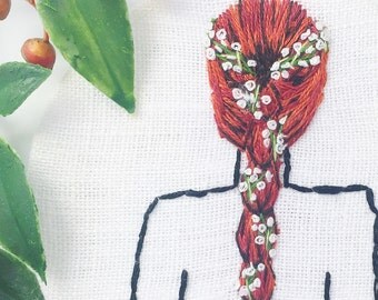 modern embroidery art for your home by KateHughesArt on Etsy