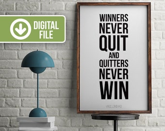 Winners never quit | Etsy