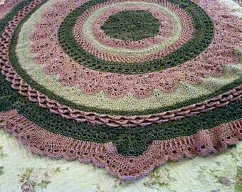 Crochet round afghan | Etsy