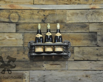 Industrial wine rack | Etsy