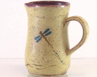 Creamer / Ceramic Milk Pitcher / Pottery White Pitcher / Tea