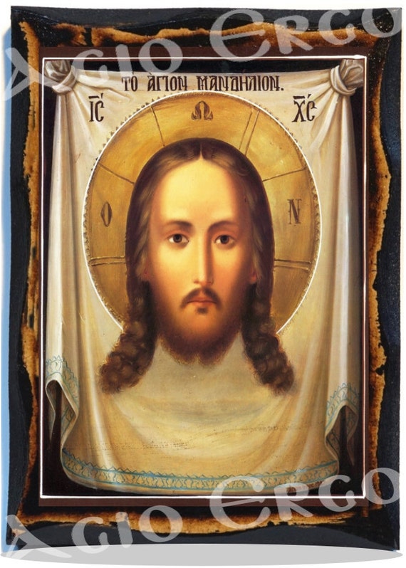 Image of Edessa Agion Mandylion Greek Orthodox Russian Mount