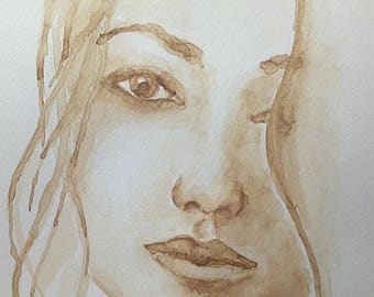 Custom portrait pastel and abstract aquarelle by MMArtStudioSI