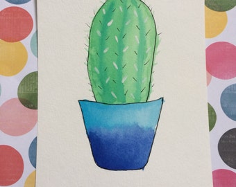 Cactus watercolor | Etsy