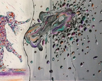 Raindrop painting | Etsy