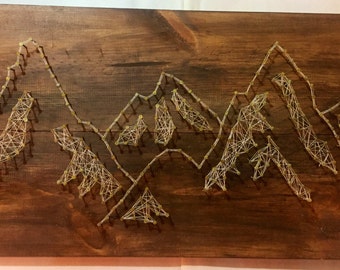 Mountain string art | Etsy