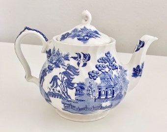 Blue willow teapot | Etsy