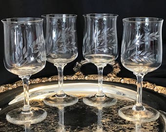 Crystal stemware | Etsy