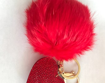 Pompom keychain | Etsy