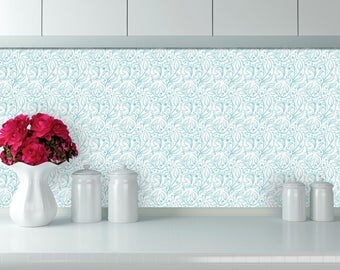 Turquoise wallpaper | Etsy