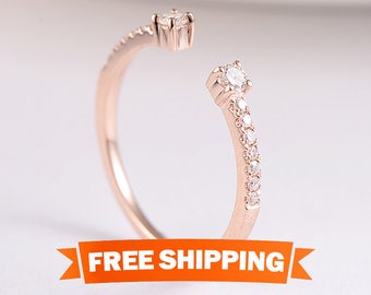 Tiny diamond ring | Etsy