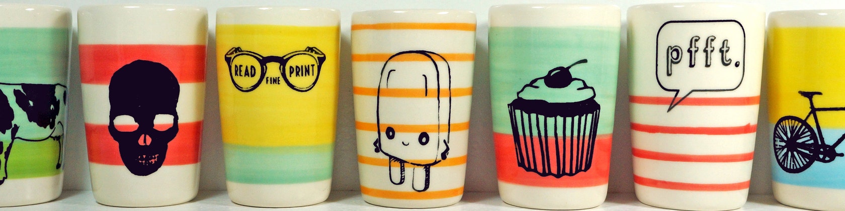 Pop cultured practical pottery handmade in by CircaCeramics