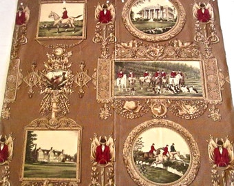 Hunting scene fabric | Etsy