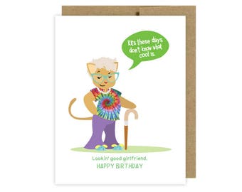 Cat birthday card | Etsy