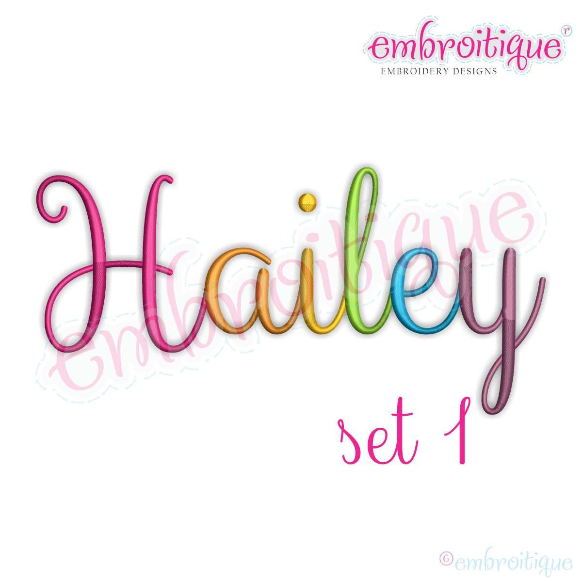 Hailey Monogram Set 1 Curly Swirly Calligraphy