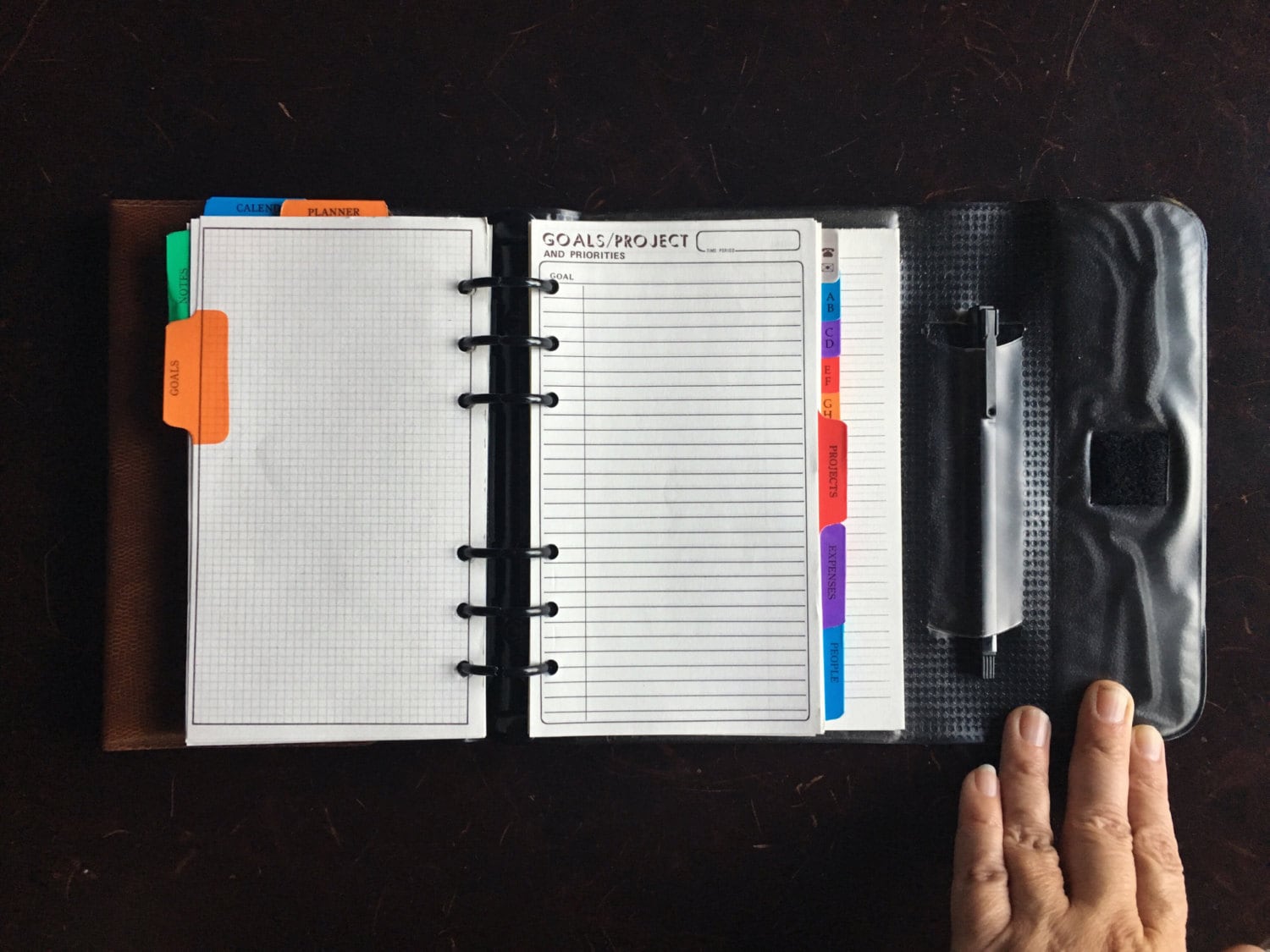 1980s never used 6-ring binder 5 x 7 Data Mate Deluxe Edition day ...