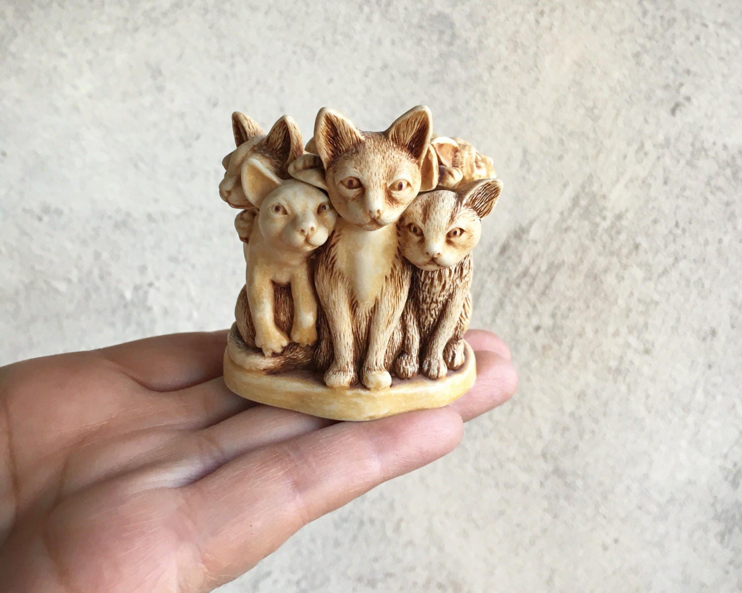 1995 cat trinket box Harmony Kingdom Jest Fur Ball Peter Calvesbert ...