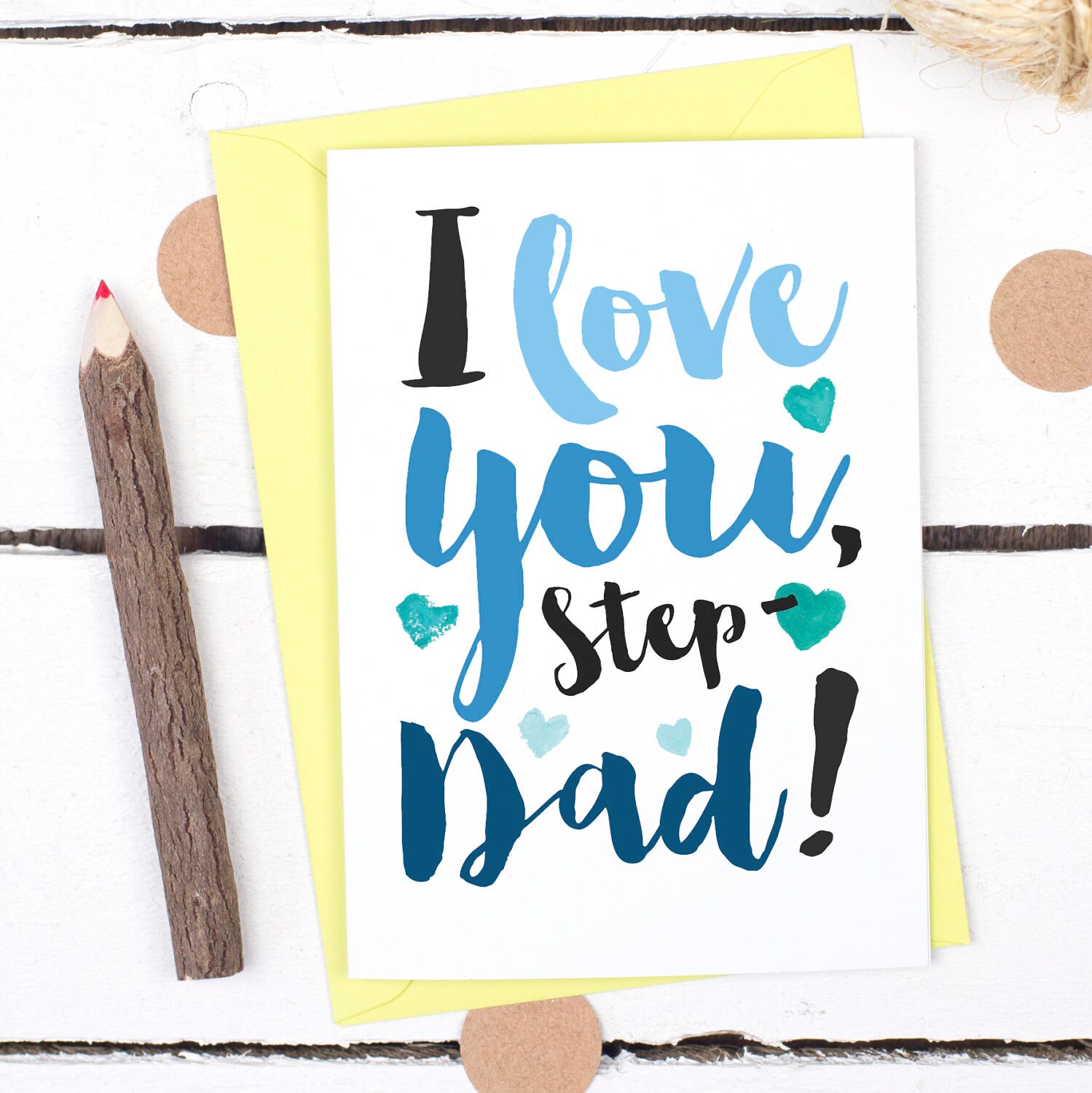 I Love You Step Dad Card Step-Dad Father's Day card