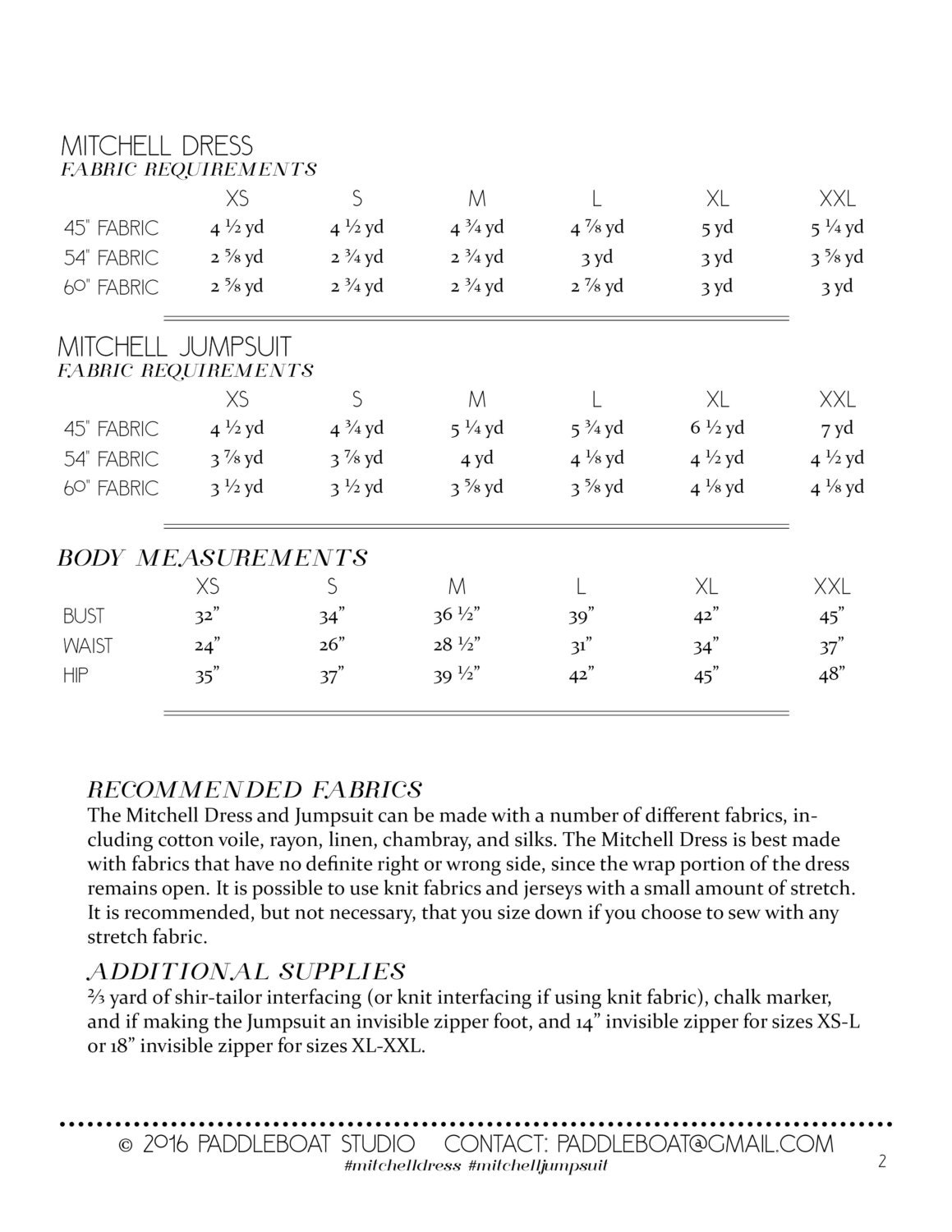 The Mitchell Dress and Jumpsuit PDF Pattern Sizes XS-XXL