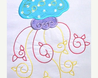 Jellyfish embroidery | Etsy