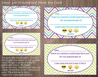 Emoji thank you card | Etsy