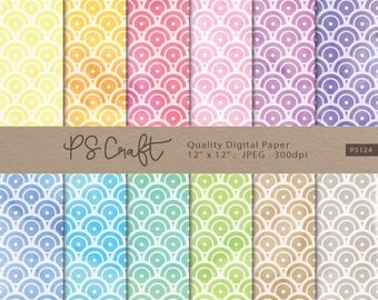 Fish Scales Scrapbook Paper Scale Scrapbooking Paper Scallop