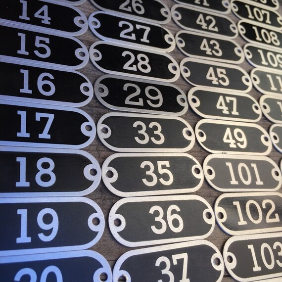 Metal Locker Tag / Locker Tags / Stadium Seat Tags / Number