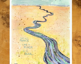 Peace like a river | Etsy