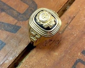 10k gold class ring | Etsy
