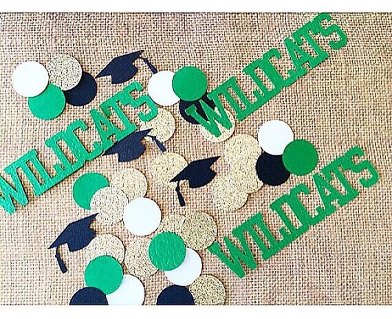 Arundel Wildcats Graduation Confetti Envelope Filler Table