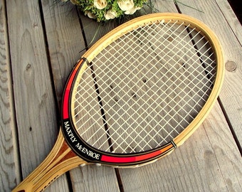 Wood tennis racket | Etsy