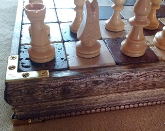 Stone chess set | Etsy