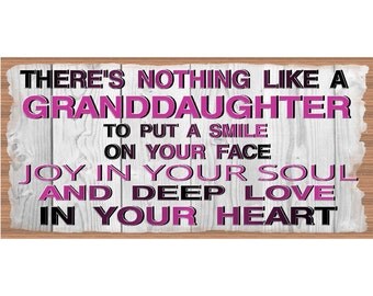 Granddaughter plaque | Etsy