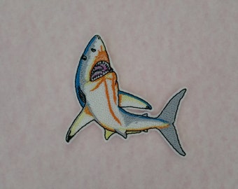 Shark embroidery | Etsy