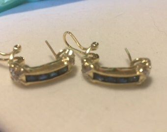 Omega back earrings | Etsy