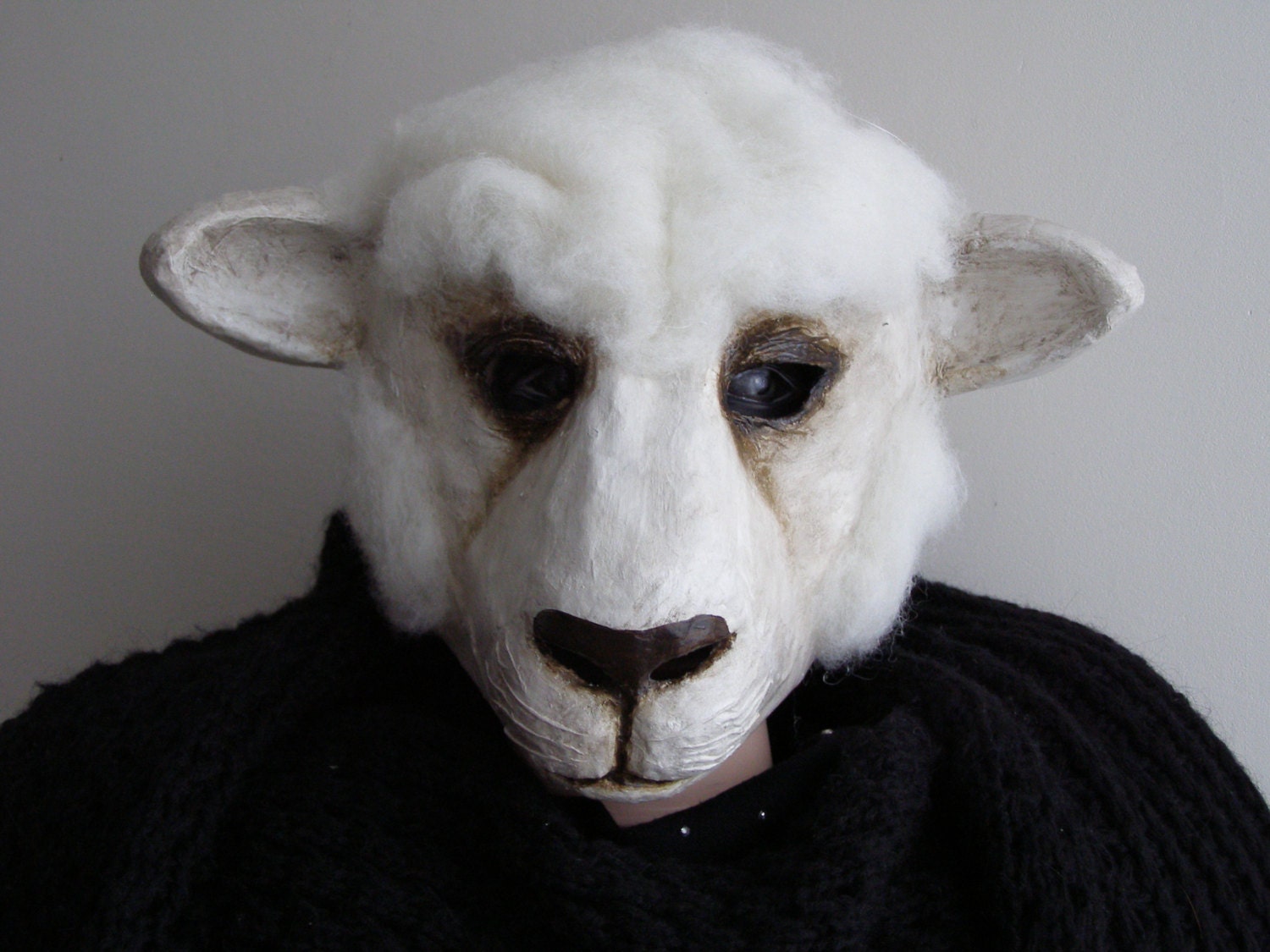 Masquerade mask Paper mache mask Sheep mask Animal by EpicFantasy