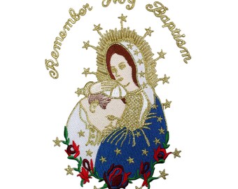 Virgin mary patch | Etsy