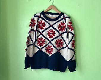 Hand knit sweater | Etsy