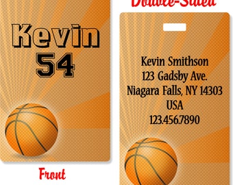 Basketball bag tag | Etsy